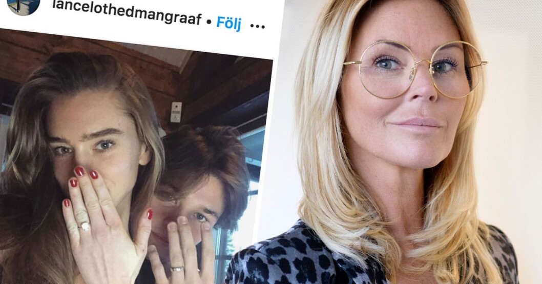 Magdalena Graafs fina bild med sonen och fästmön | Hänt